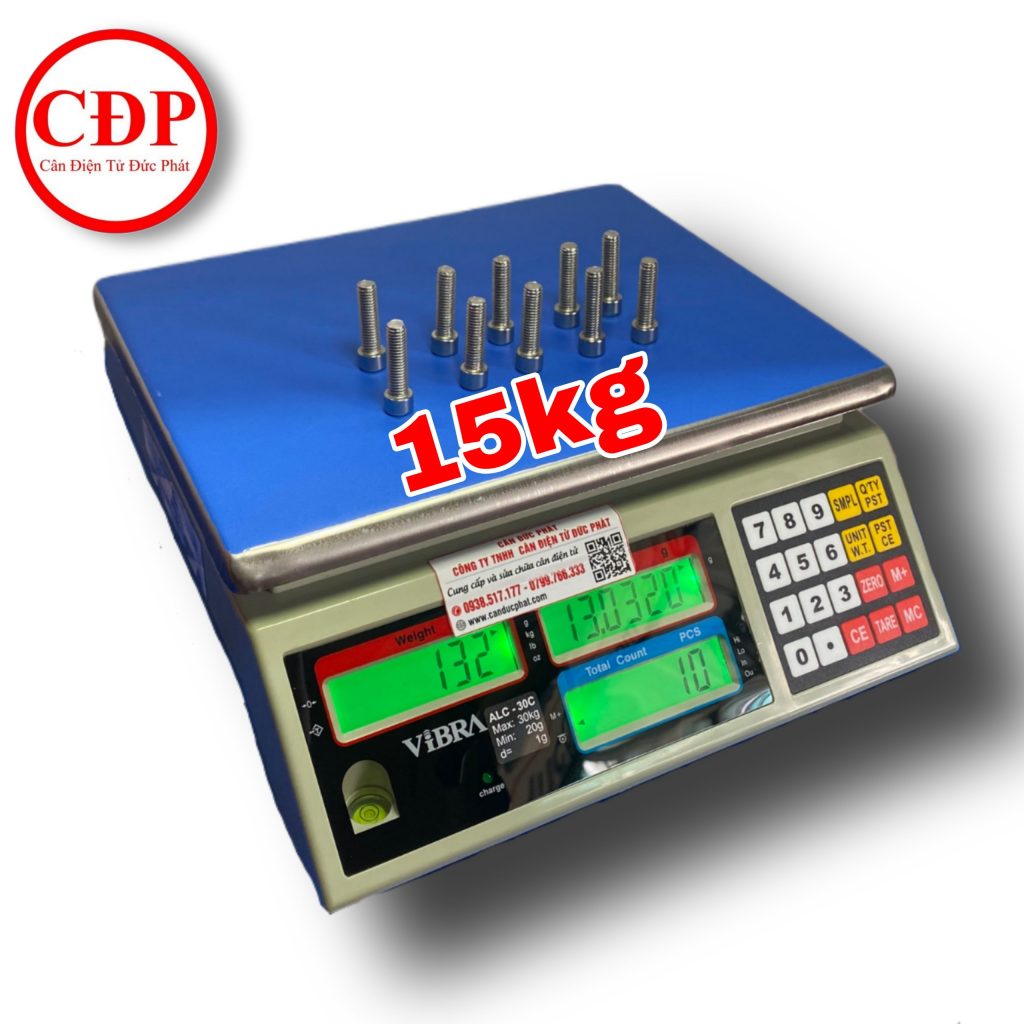 Cân Điện Tử 15kg Cân Đếm Mẫu Vibra Alc 15kg - 0.5g