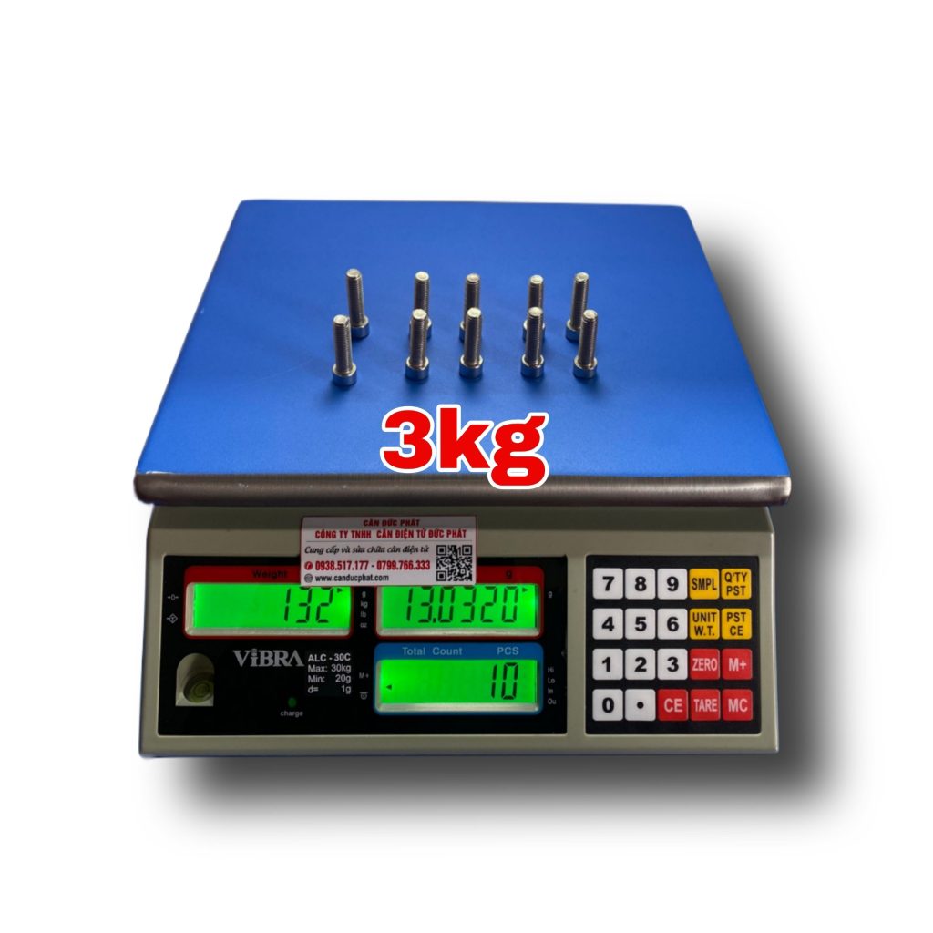 Cân Điện Tử 3kg Cân Đếm Mẫu Vibra Alc 3kg - 0.1g